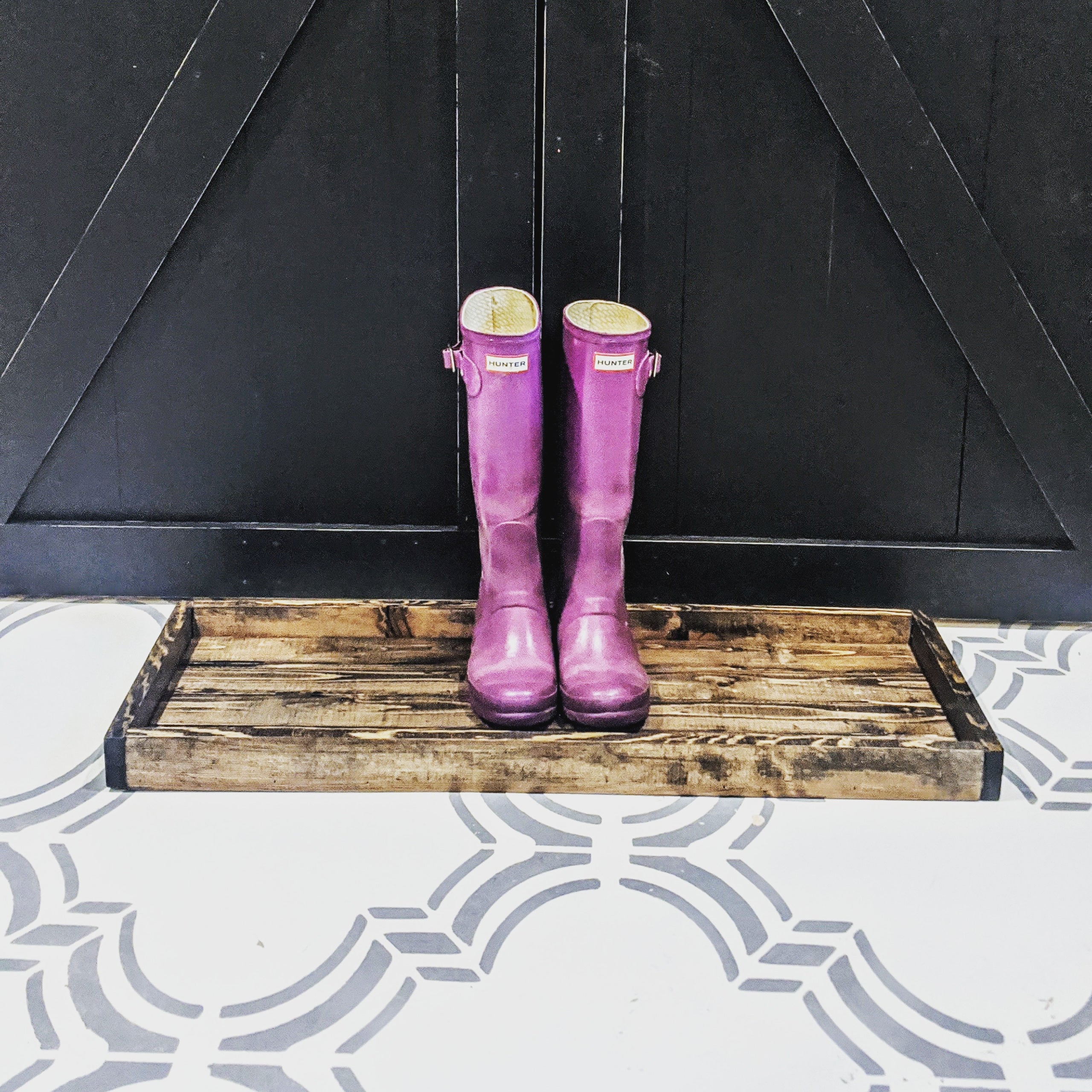 Custom Made Boot or Shoe Trays -you choose color and size | Rustic Fox ...